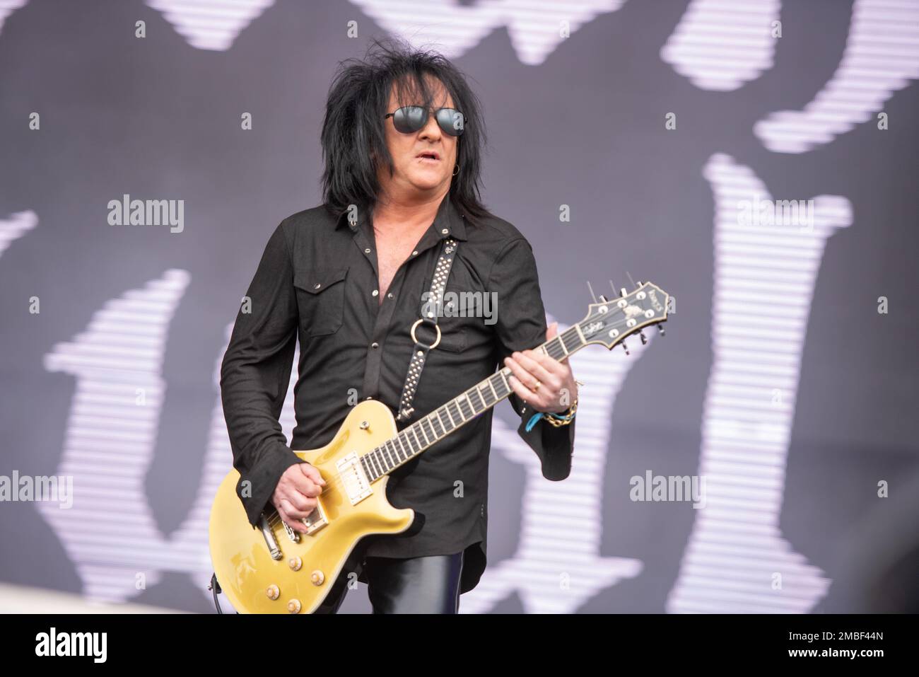 June 22, 2019: Billy Idol's guitarist Steve Stevens performs with ...