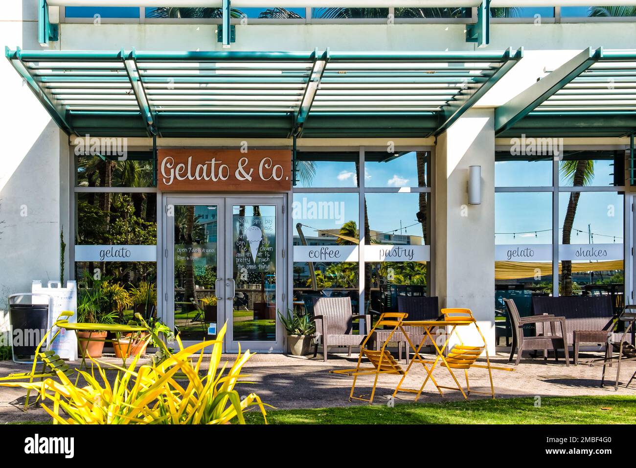 Grand Cayman, Cayman Islands, Dec 2022, view of a modern building with ...