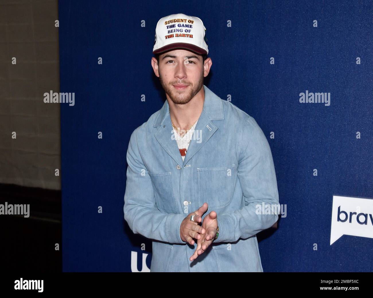 Nick Jonas attends NBCUniversal's 2022 Upfront press junket at the ...