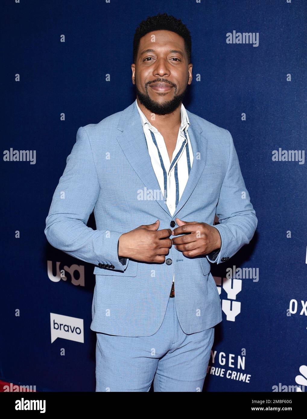 Jocko Sims attends NBCUniversal's 2022 Upfront press junket at the ...