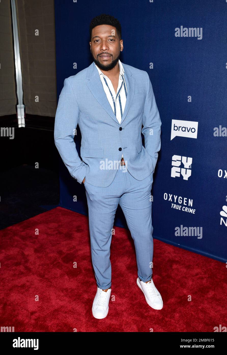 Jocko Sims attends NBCUniversal's 2022 Upfront press junket at the ...