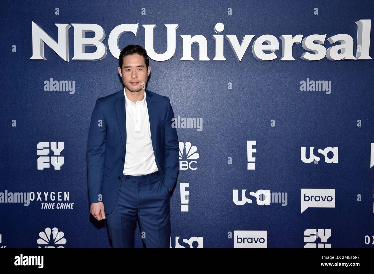 Raymond Lee attends NBCUniversal's 2022 Upfront press junket at the ...