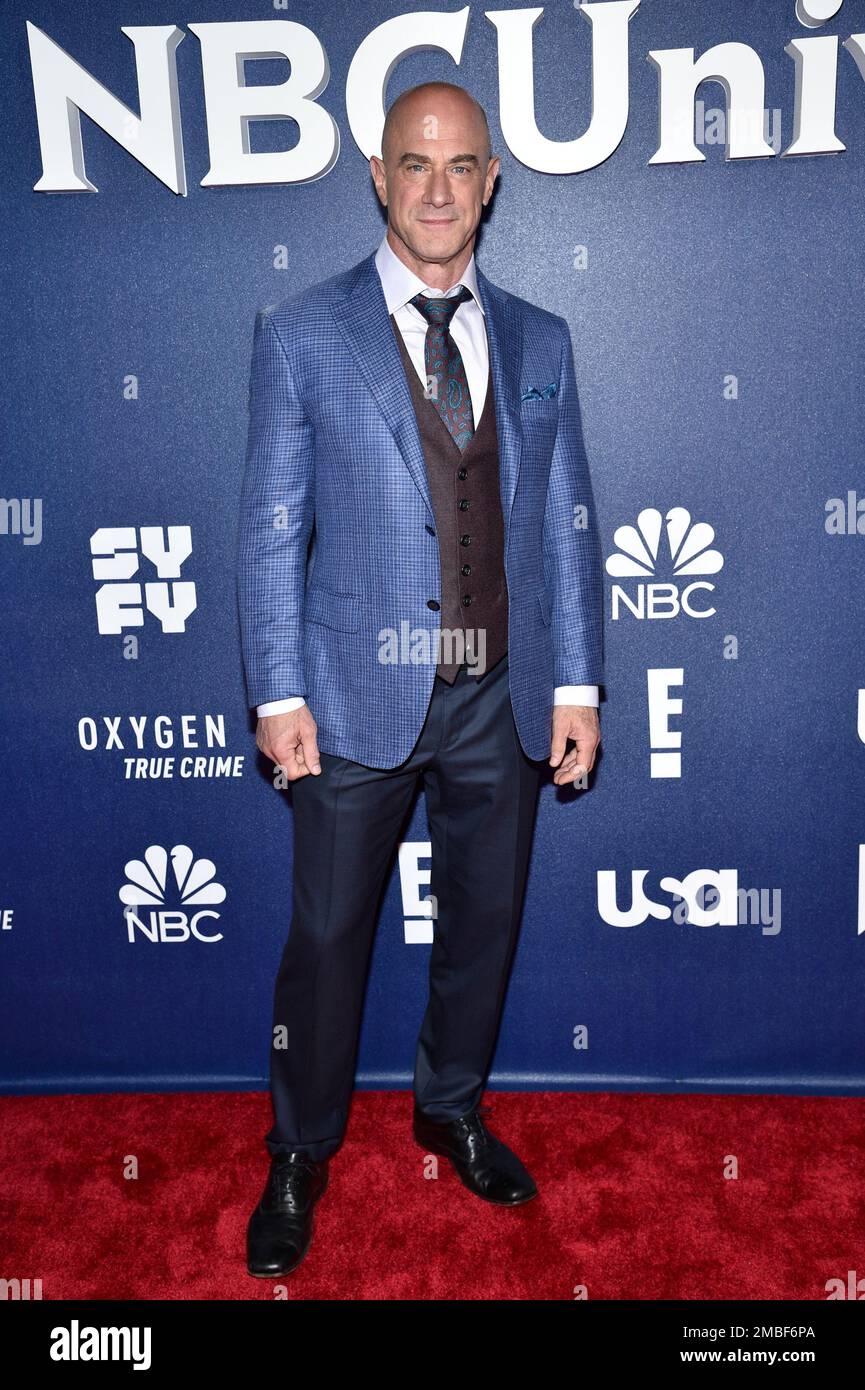 Christopher Meloni attends NBCUniversal's 2022 Upfront press junket at ...