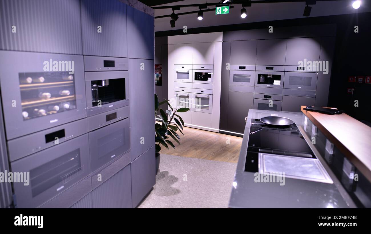 Warsaw, Poland. 19 January 2023. Inside MIELE retail store. Miele is ...