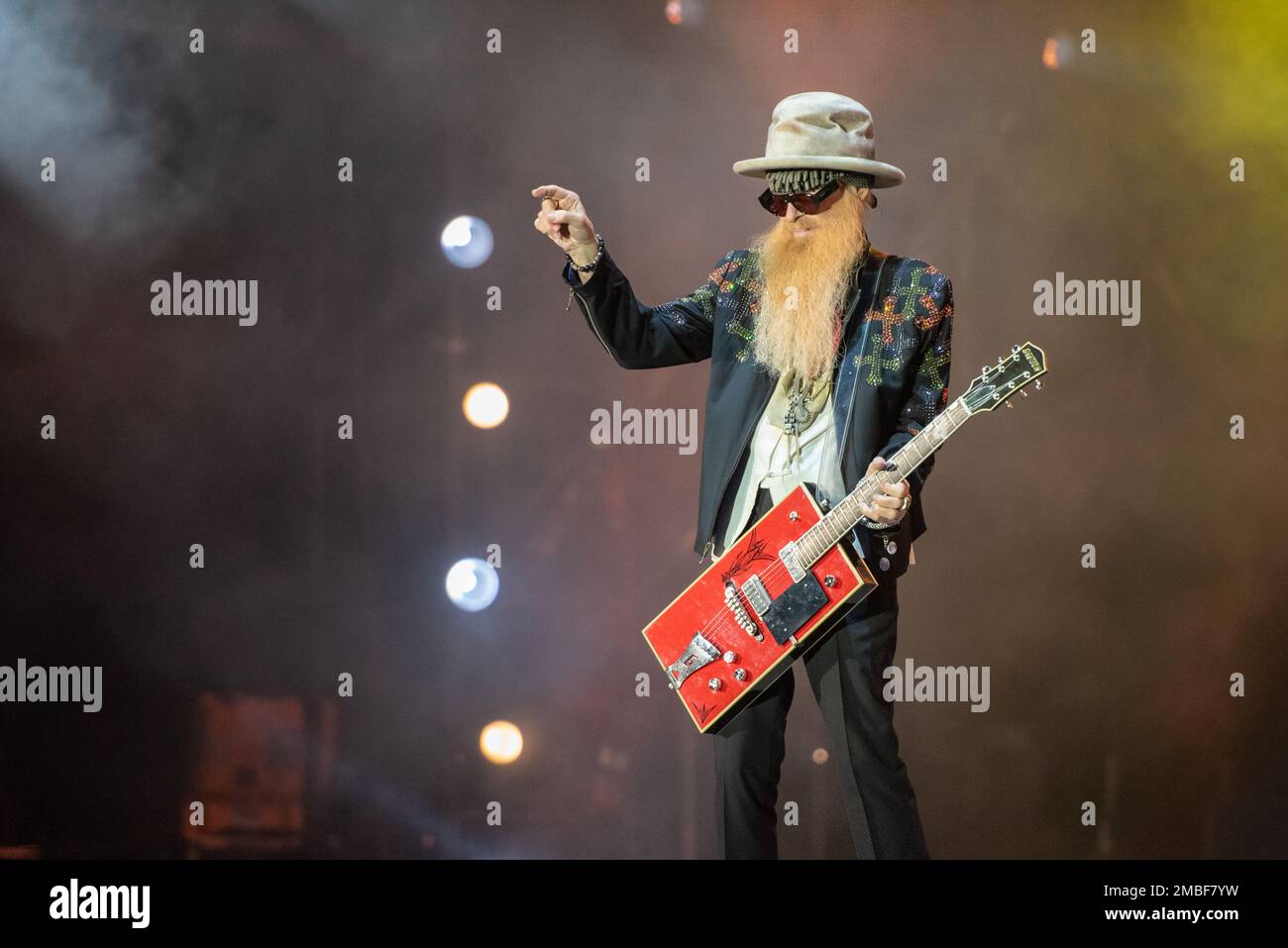 June 22, 2019: ZZ Top perform at the Hellfest Open Air festival Stock ...
