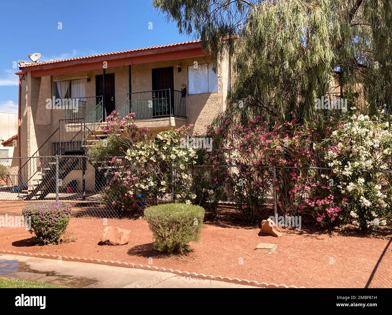 An apartment building formerly owned by David Chou is seen in Las Vegas ...