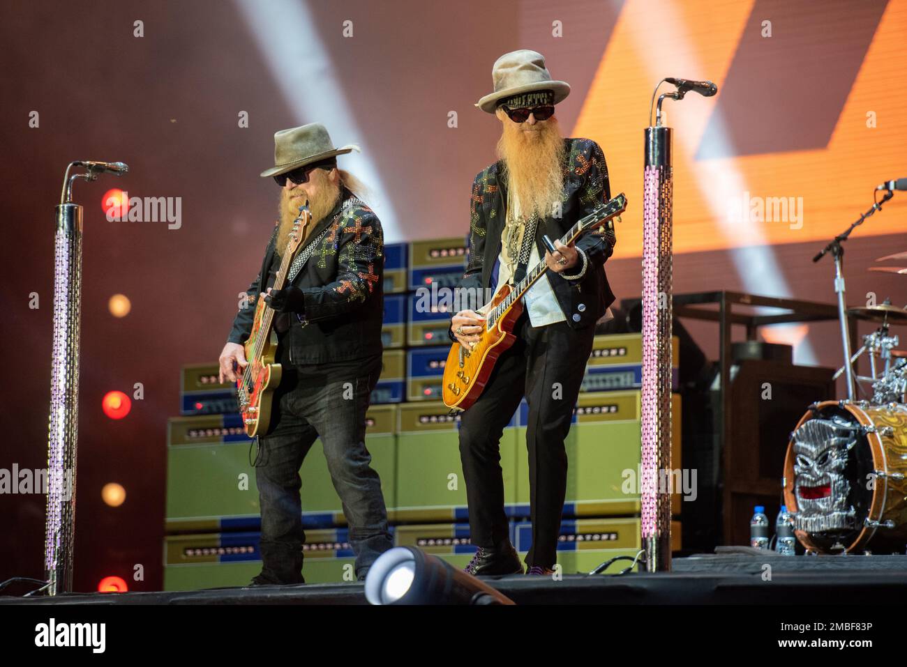 June 22, 2019: ZZ Top perform at the Hellfest Open Air festival Stock ...
