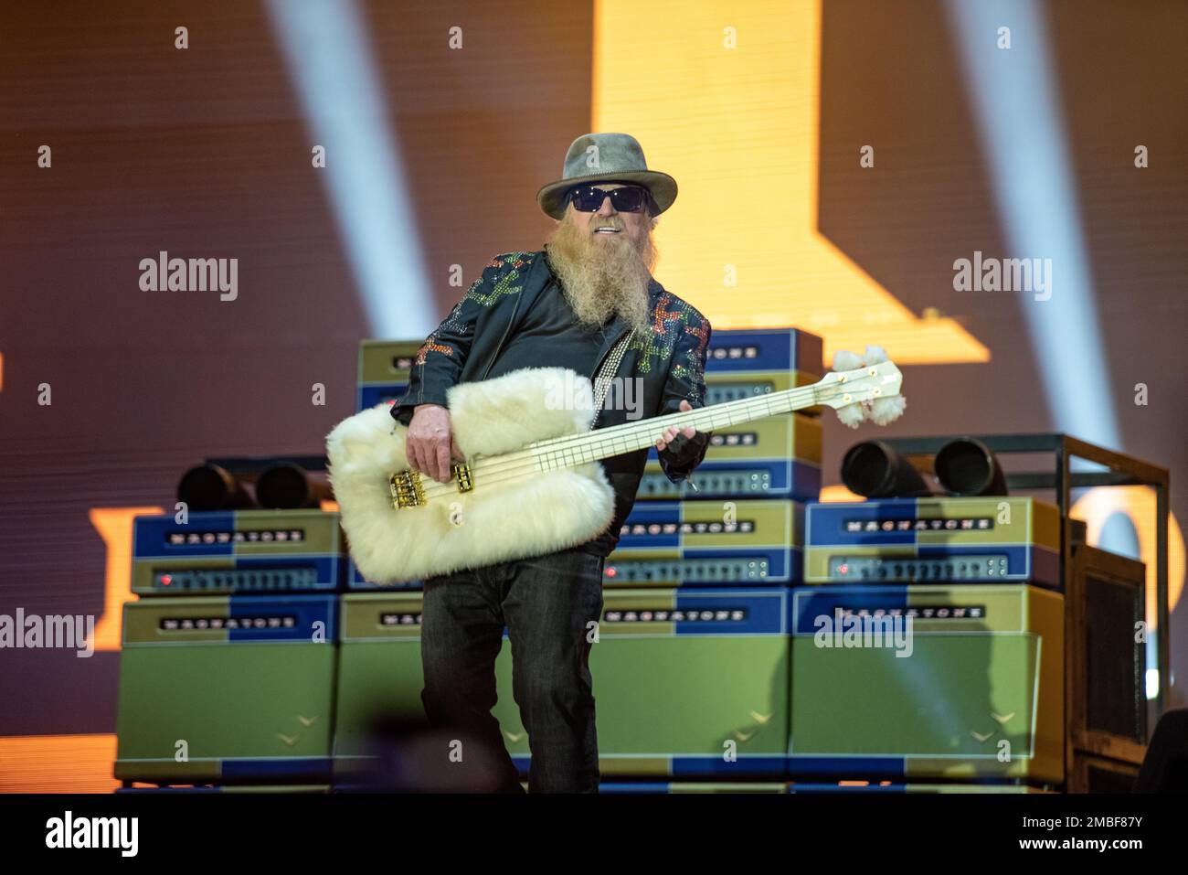 June 22, 2019: ZZ Top perform at the Hellfest Open Air festival Stock ...