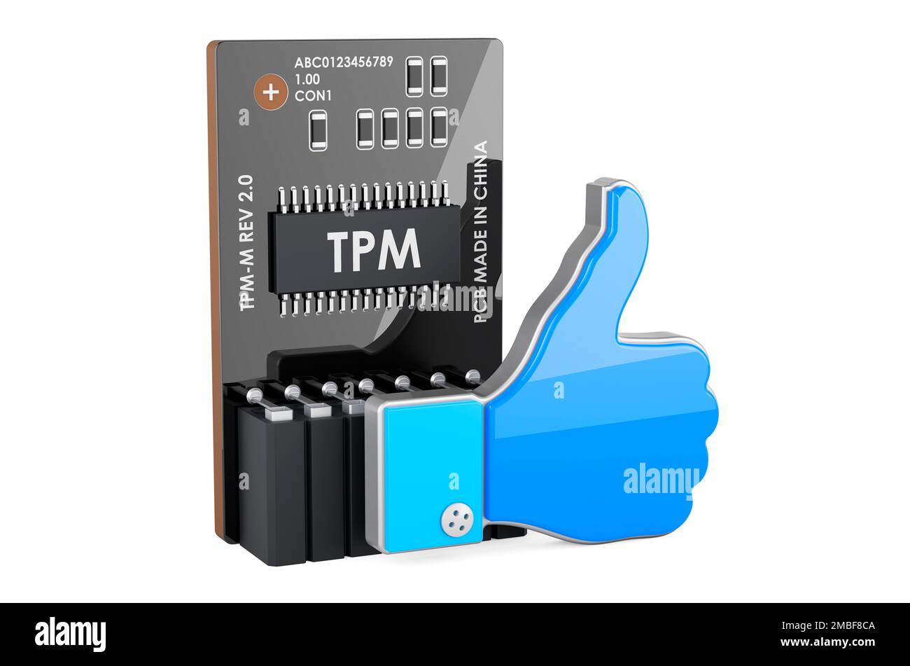 Trusted Platform Module, TPM with like icon, 3D rendering isolated on ...