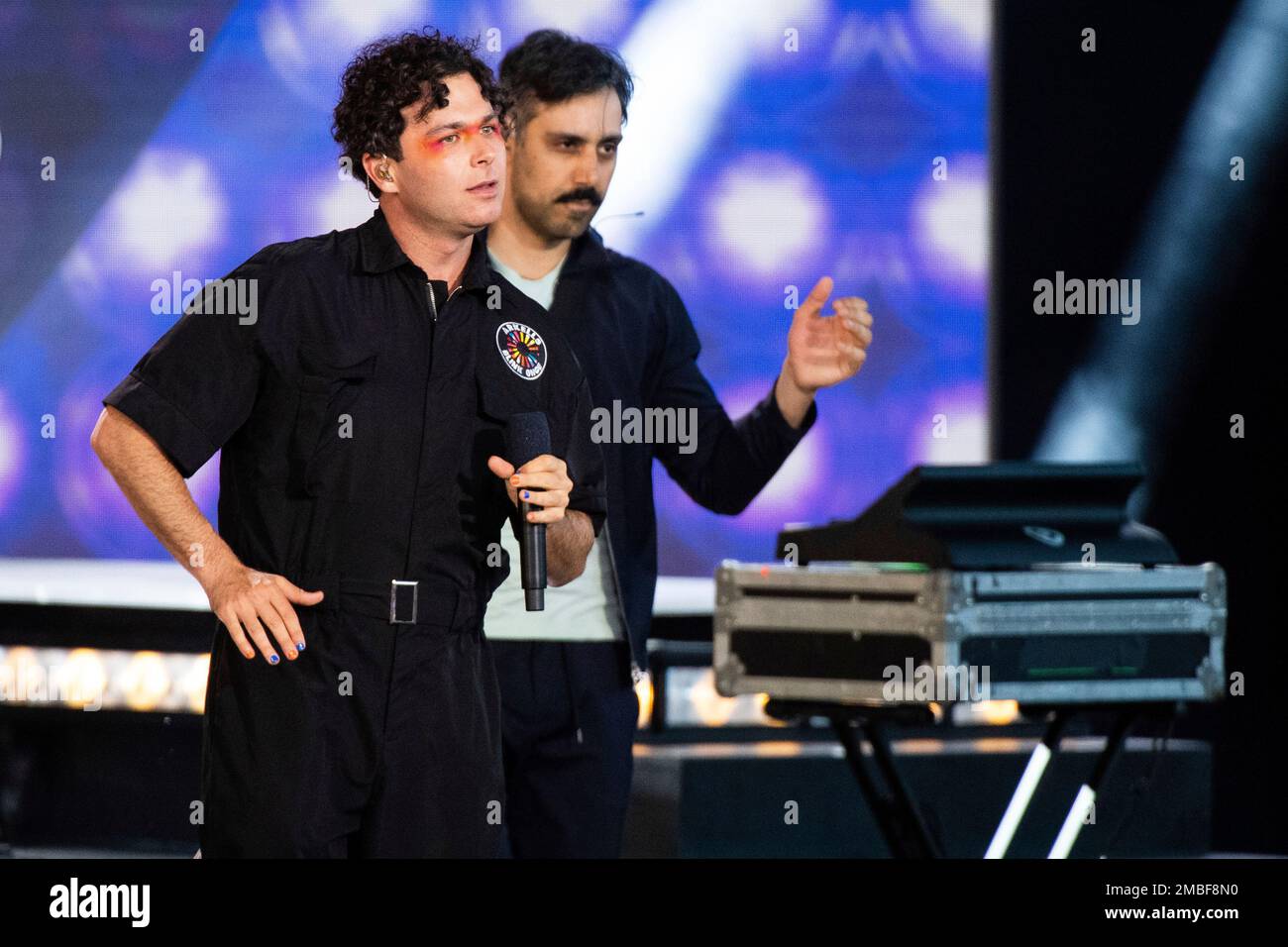 Max Kerman of Arkells performs on stage at the JUNO Awards on Sunday ...