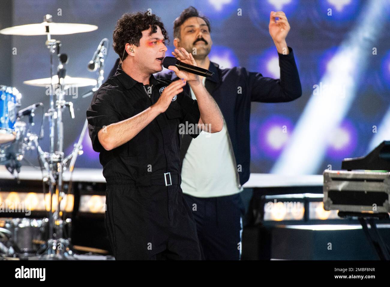 Max Kerman of Arkells performs on stage at the JUNO Awards on Sunday ...