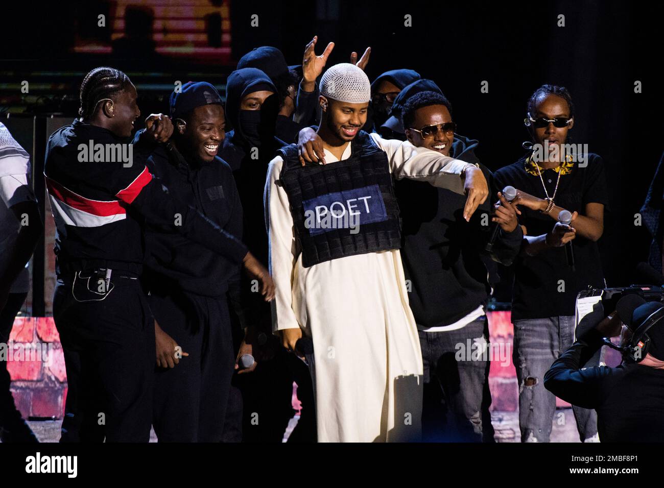 Mustafa performs on stage at the JUNO Awards on Sunday, May 15, 2022 ...
