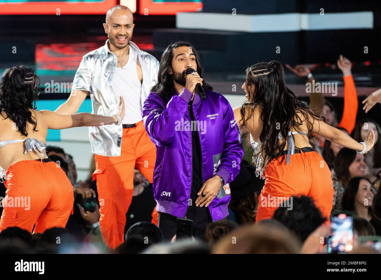 Tesher performs on stage at the JUNO Awards on Sunday, May 15, 2022, at ...