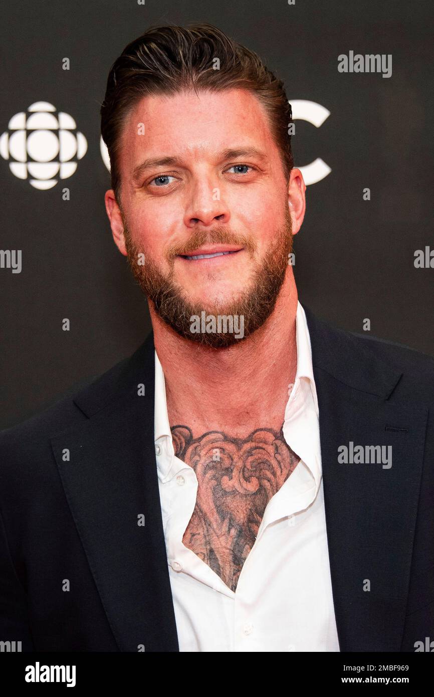 Mathieu Baron arrives at the JUNO Awards on Sunday, May 15, 2022, at ...