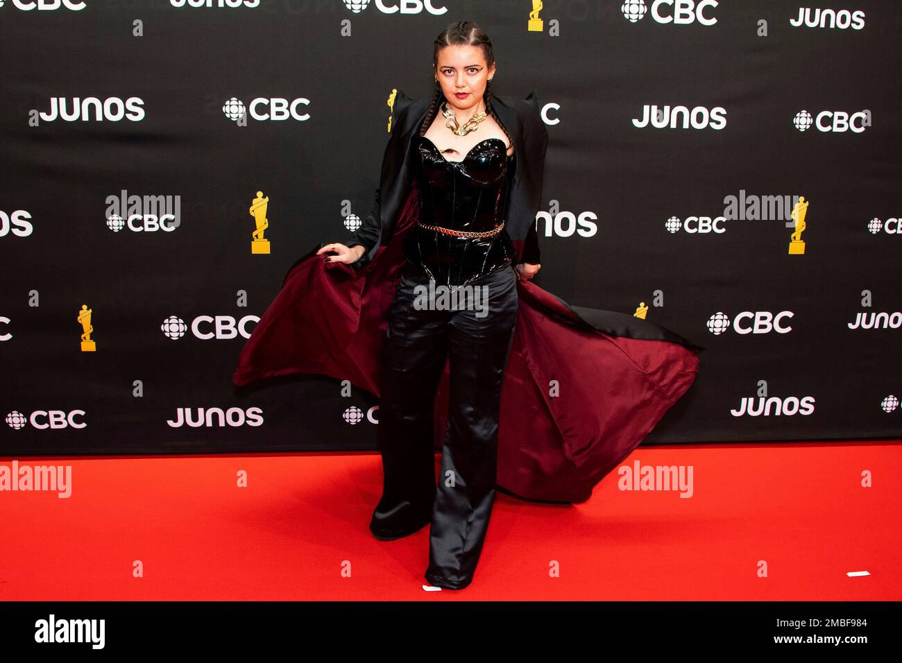 Jayli Wolf arrives at the JUNO Awards on Sunday, May 15, 2022, at the ...