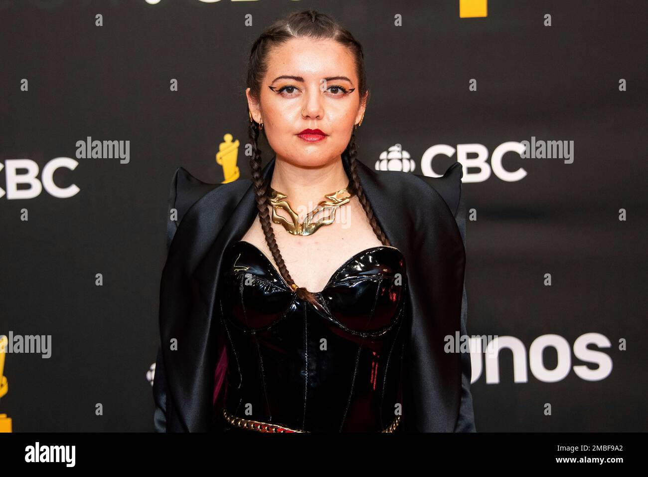 Jayli Wolf arrives at the JUNO Awards on Sunday, May 15, 2022, at the ...