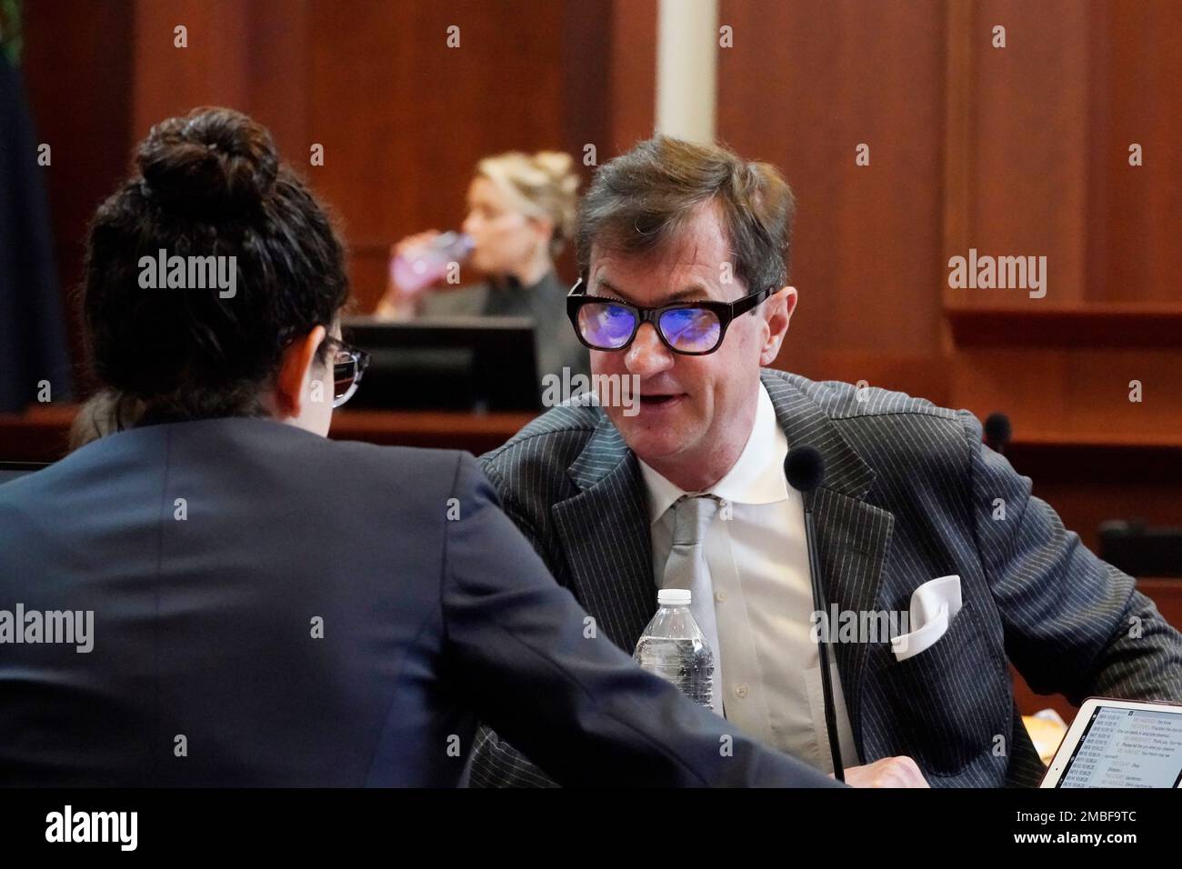 Actor Johnny Depp's attorney Ben Chew is seen in the courtroom at the ...