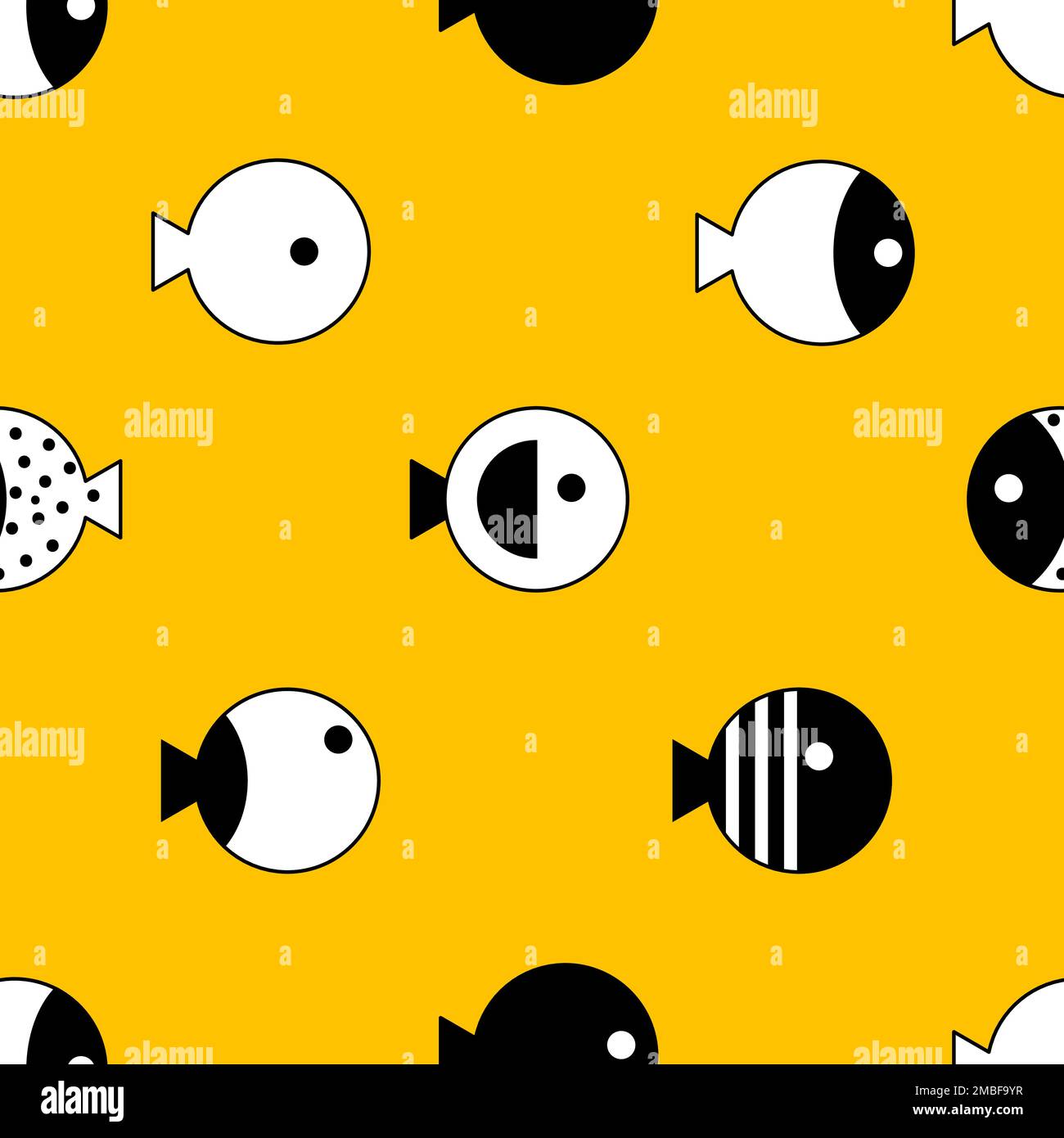 Fish seamless geometric pattern for textiles, fabrics. Fish print ...