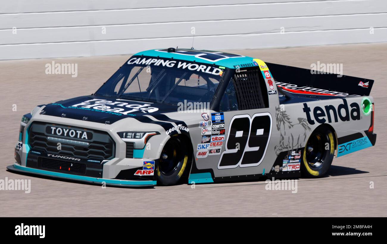 Ben Rhodes (99) during practice before a NASCAR Truck Series auto race ...