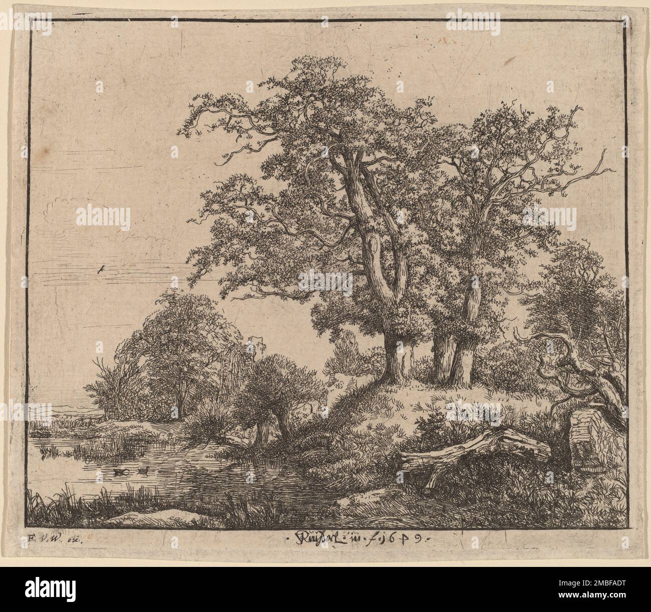 The Three Oaks, 1649 Stock Photo - Alamy