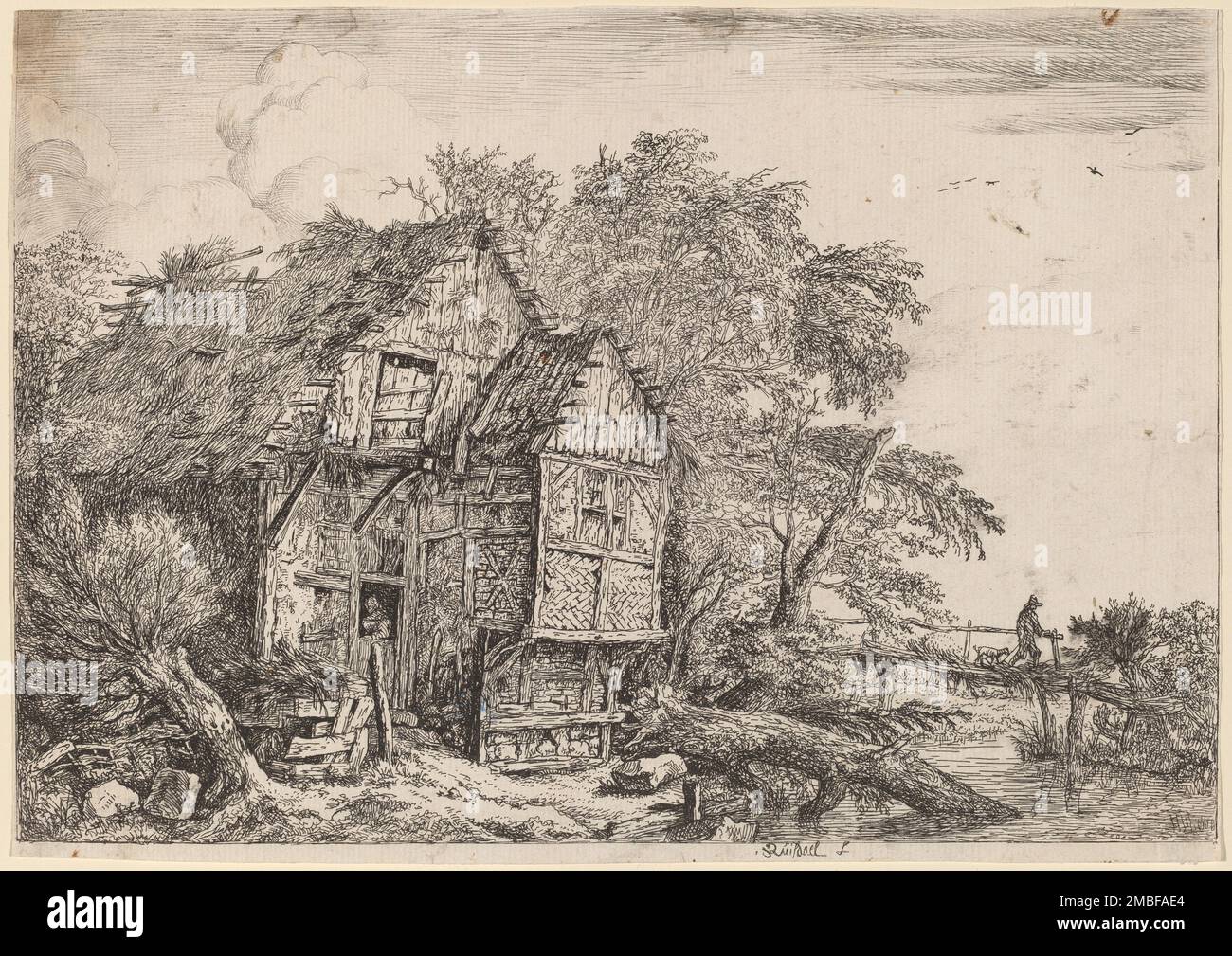 The Little Bridge, c. 1652 Stock Photo - Alamy