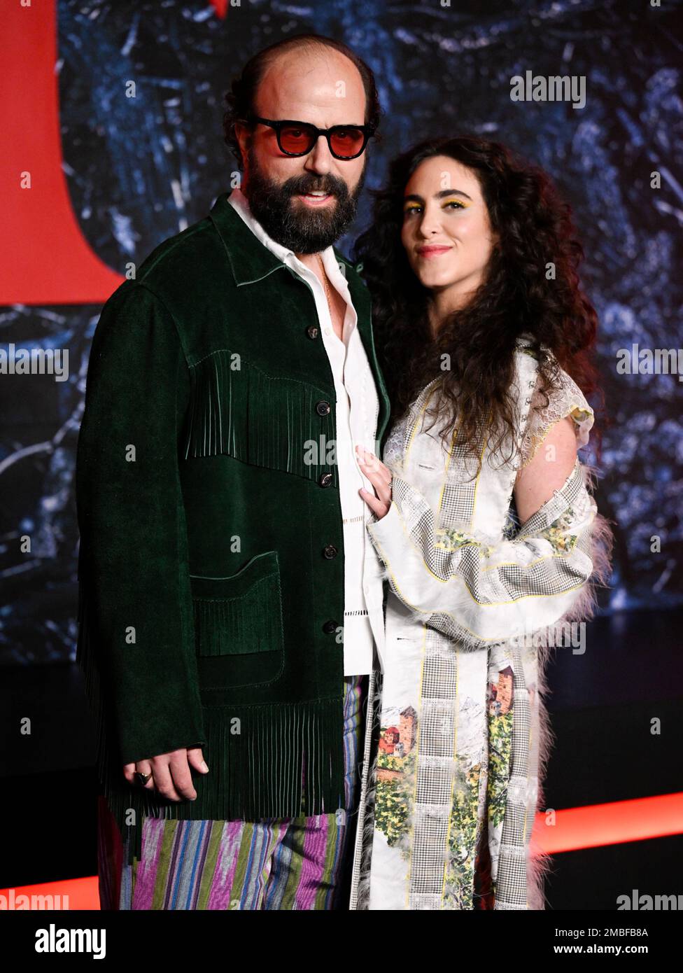 Brett Gelman, left, and Ari Dayan attend the premiere of "Stranger ...