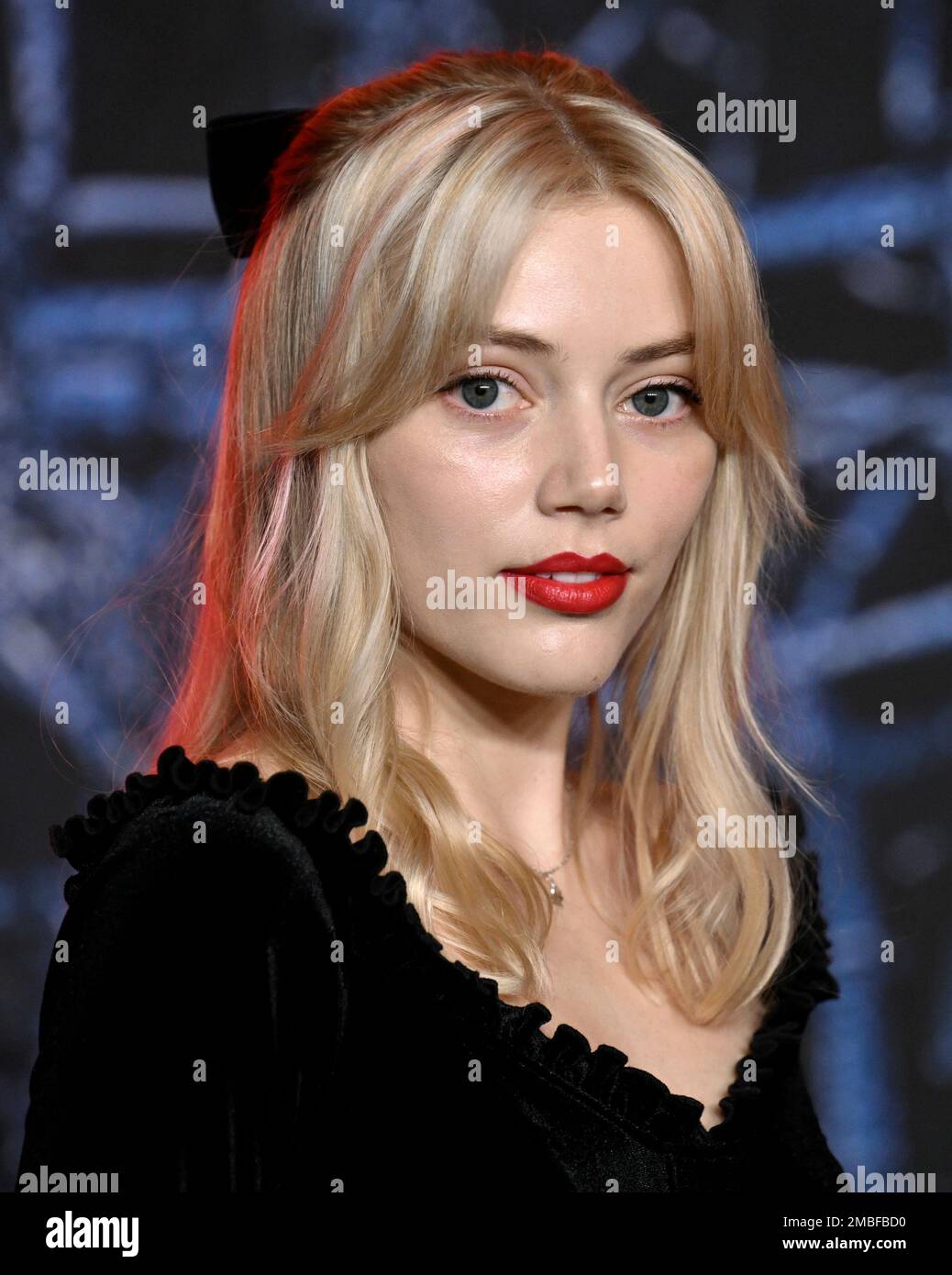 Grace Van Dien attends the premiere of "Stranger Things" season four at ...