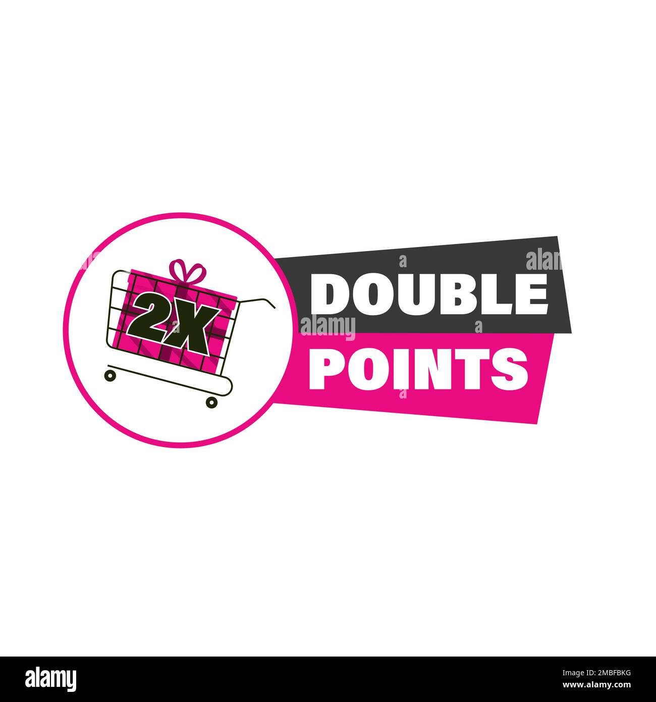 Double gift. Advertising poster for social networks, shops and websites ...