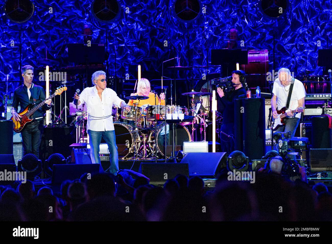 Jon Button, left, Roger Daltrey, Zak Starkey, and Pete Townshend of The ...