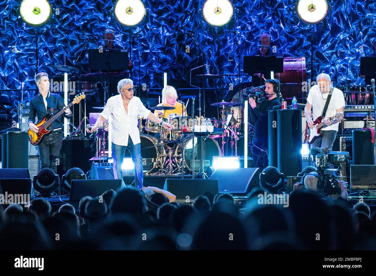 Jon Button, left, Roger Daltrey, Zak Starkey, and Pete Townshend of The ...
