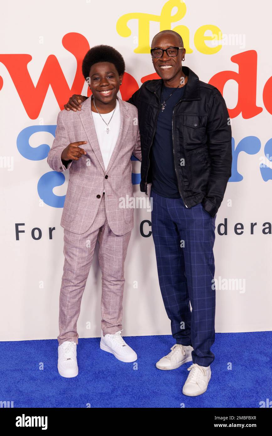 EJ Williams, left, and Don Cheadle arrive at the Special Screening of ...