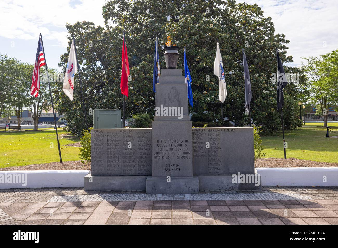 Moultrie, Georgia, USA - April 17, 2022: War Memorial at the Colquitt ...