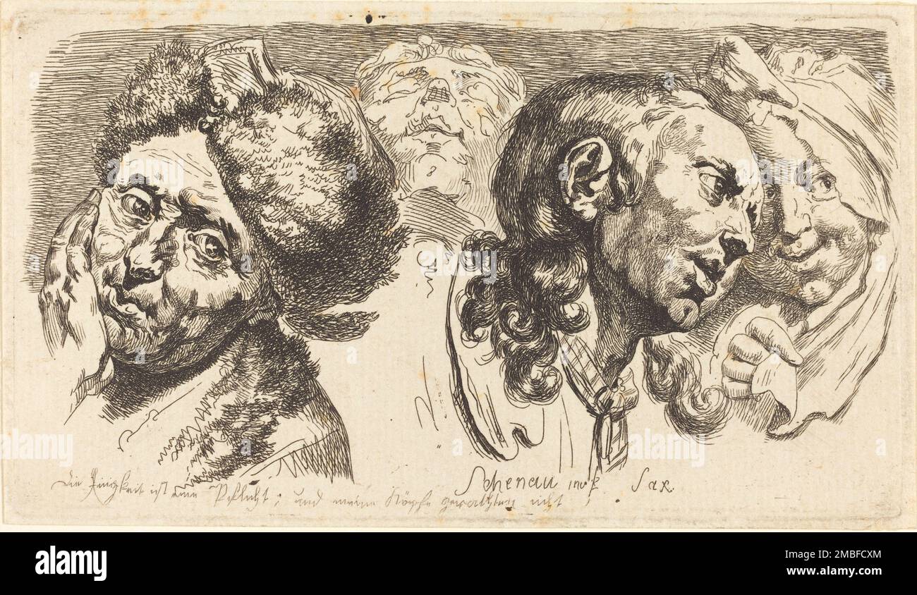 Four Heads, 1765 Stock Photo - Alamy