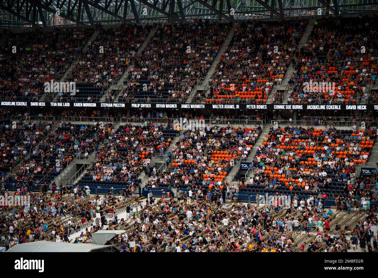 Names of victims from the The Who concert disaster in 1979 scroll ...