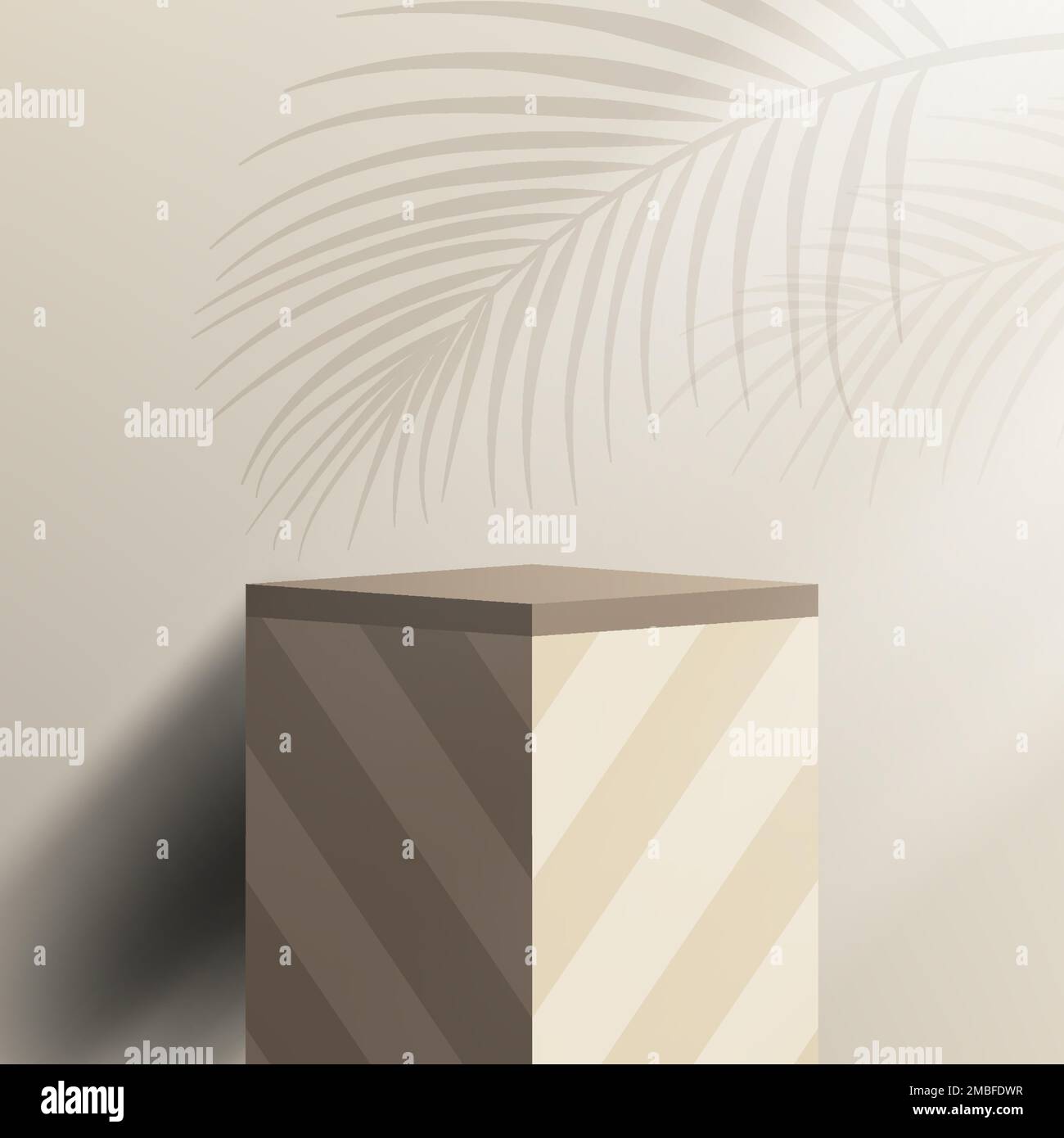 Shadow leaves on pastel Stock Vector Images - Alamy