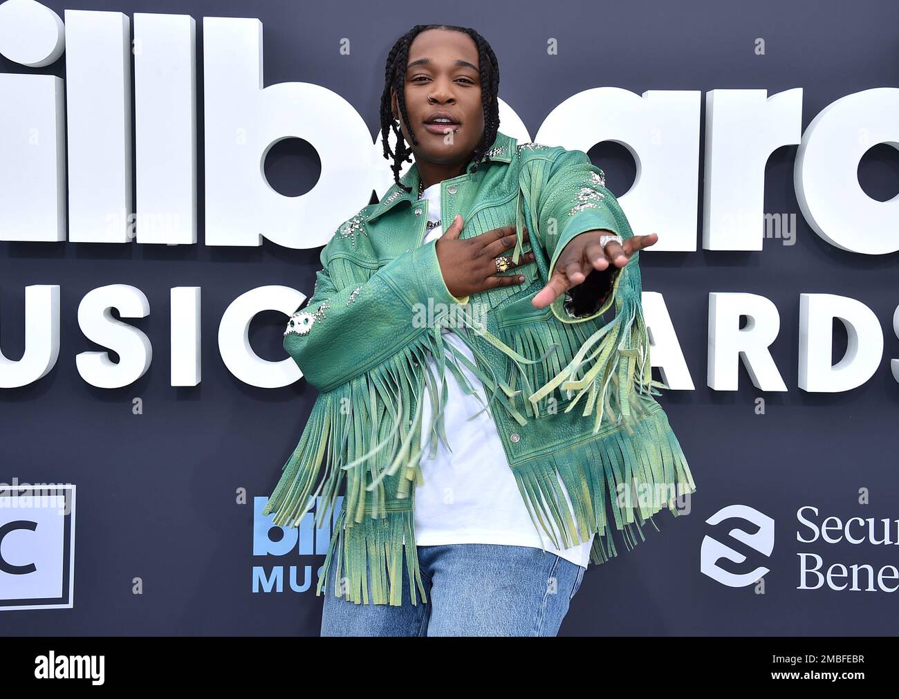 Jozzy arrives at the Billboard Music Awards on Sunday, May 15, 2022, at ...