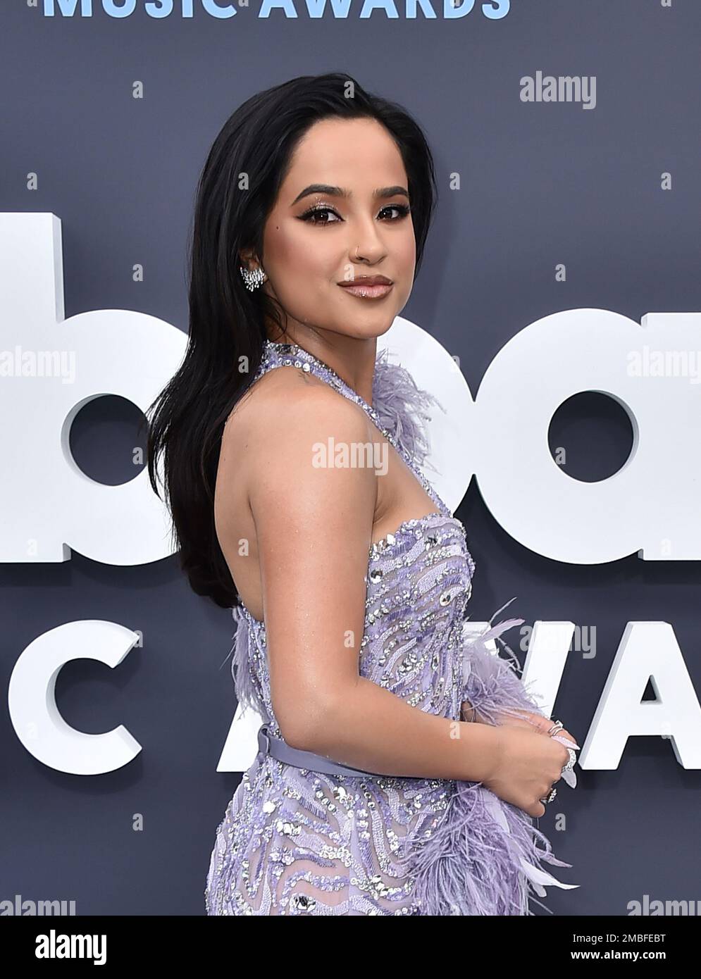 Becky G arrives at the Billboard Music Awards on Sunday, May 15, 2022 ...