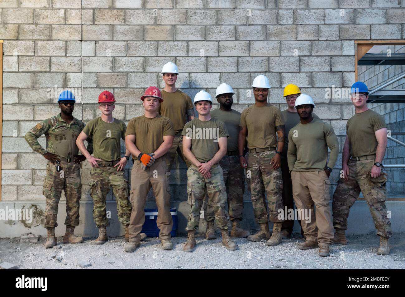 Members of the U.S. Air Force 1st Expeditionary Civil Engineer Group ...
