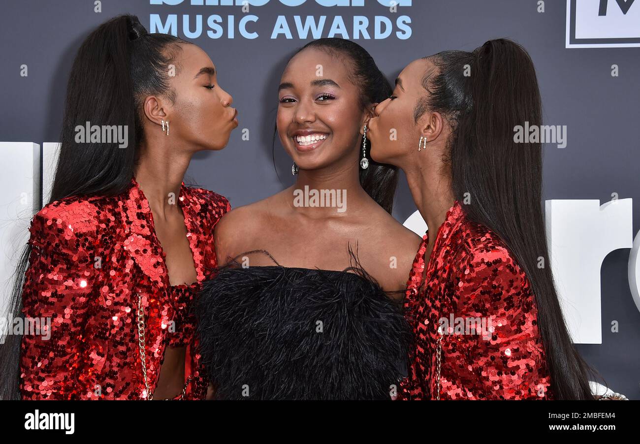 D'Lila Combs, from left, Chance Combs, and Jessie Combs arrive at the ...