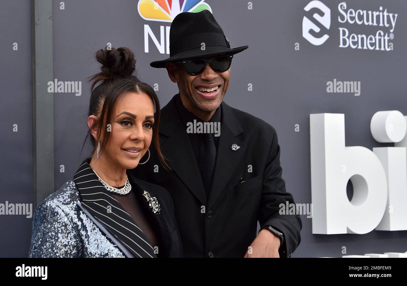 Lisa Padilla, left, and Jimmy Jam arrive at the Billboard Music Awards ...