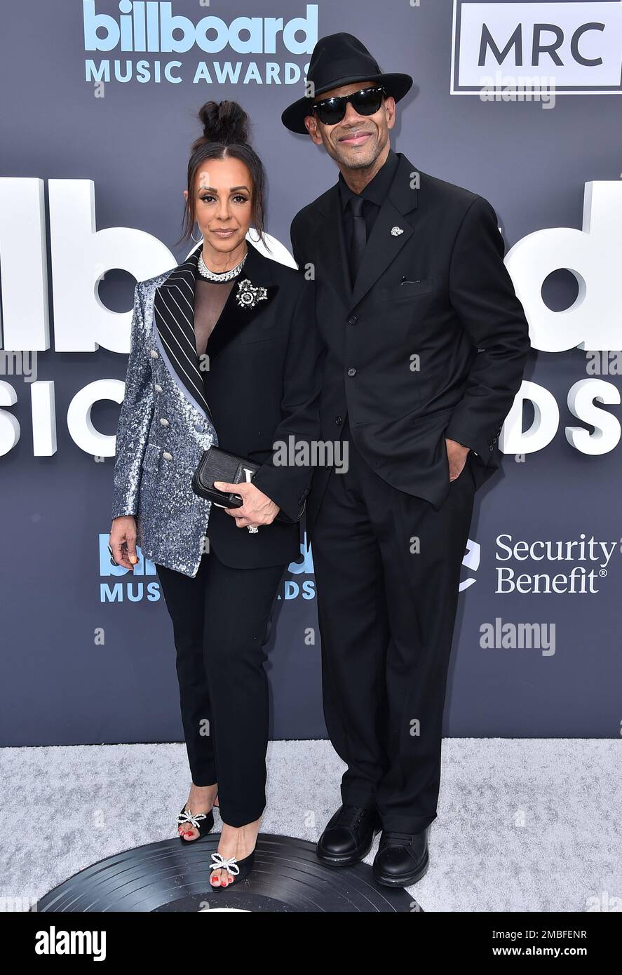 Lisa Padilla, left, and Jimmy Jam arrive at the Billboard Music Awards ...