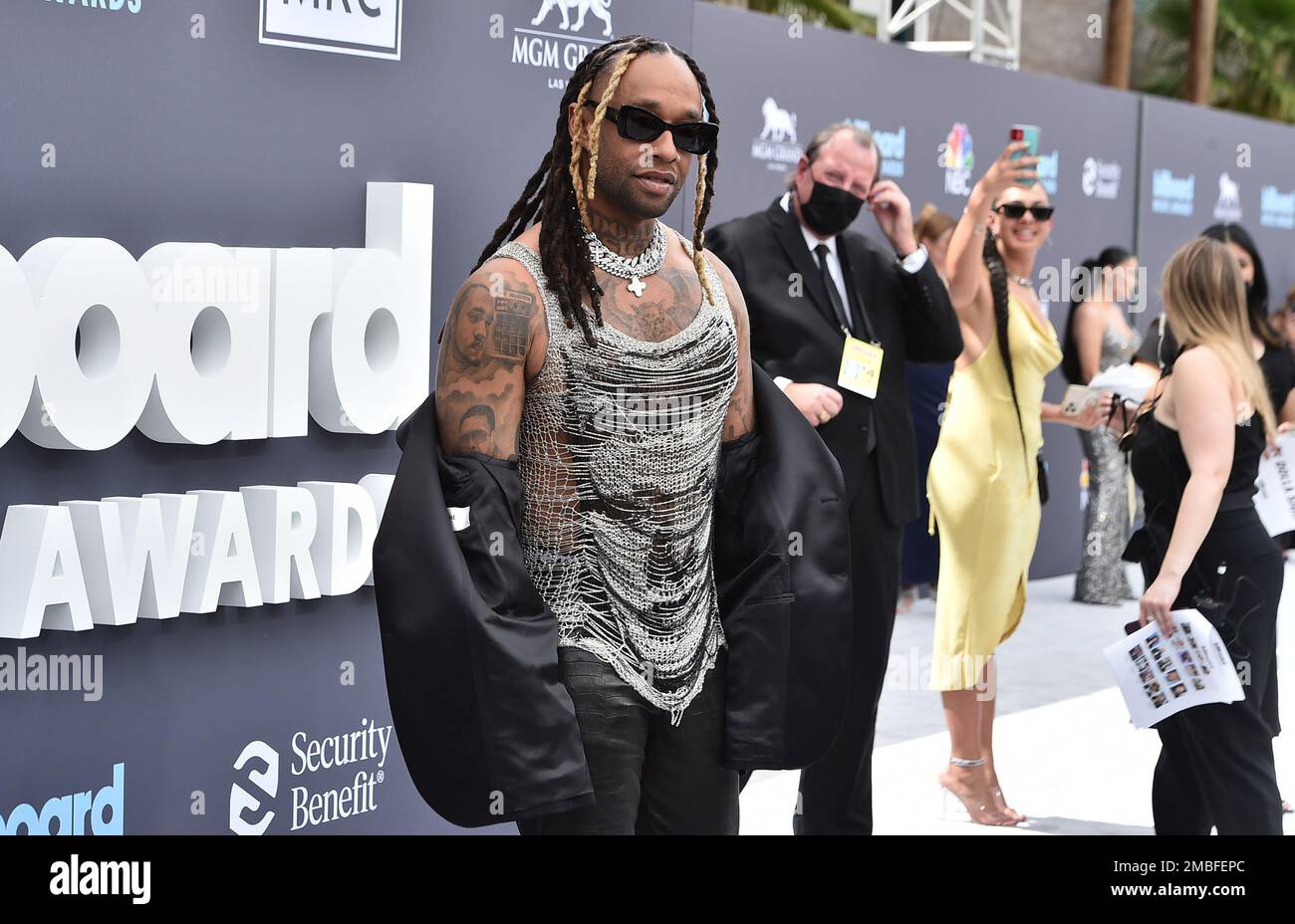 Ty Dolla $ign arrives at the Billboard Music Awards on Sunday, May 15 ...