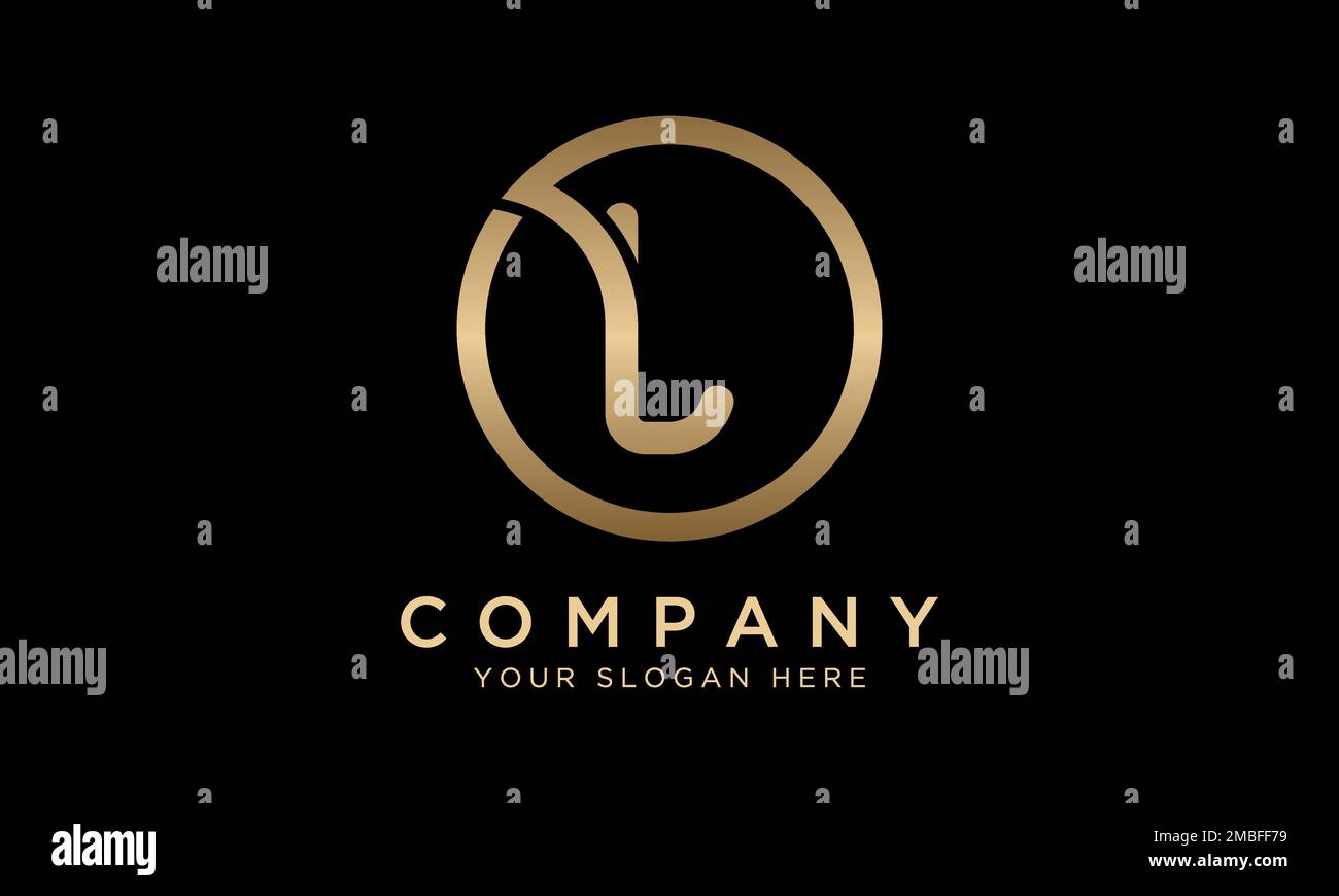 L Letter Logo With Circle Shape. Modern Unique Creative L Logo Design ...