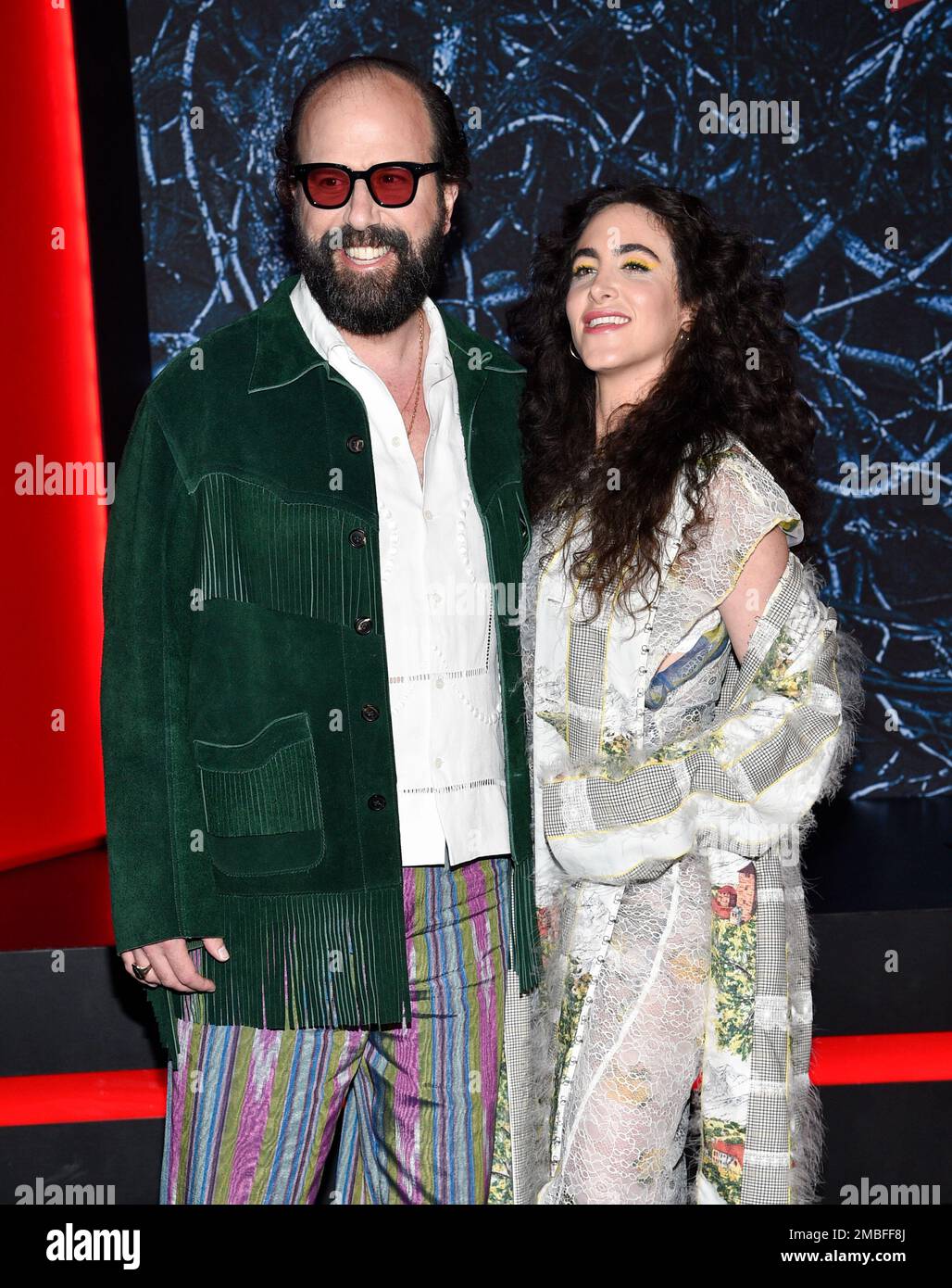 Brett Gelman, left, and Ari Dayan attend the premiere of "Stranger ...