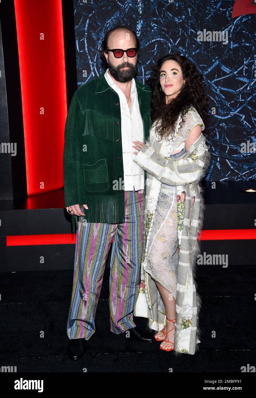 Brett Gelman, left, and Ari Dayan attend the premiere of "Stranger ...