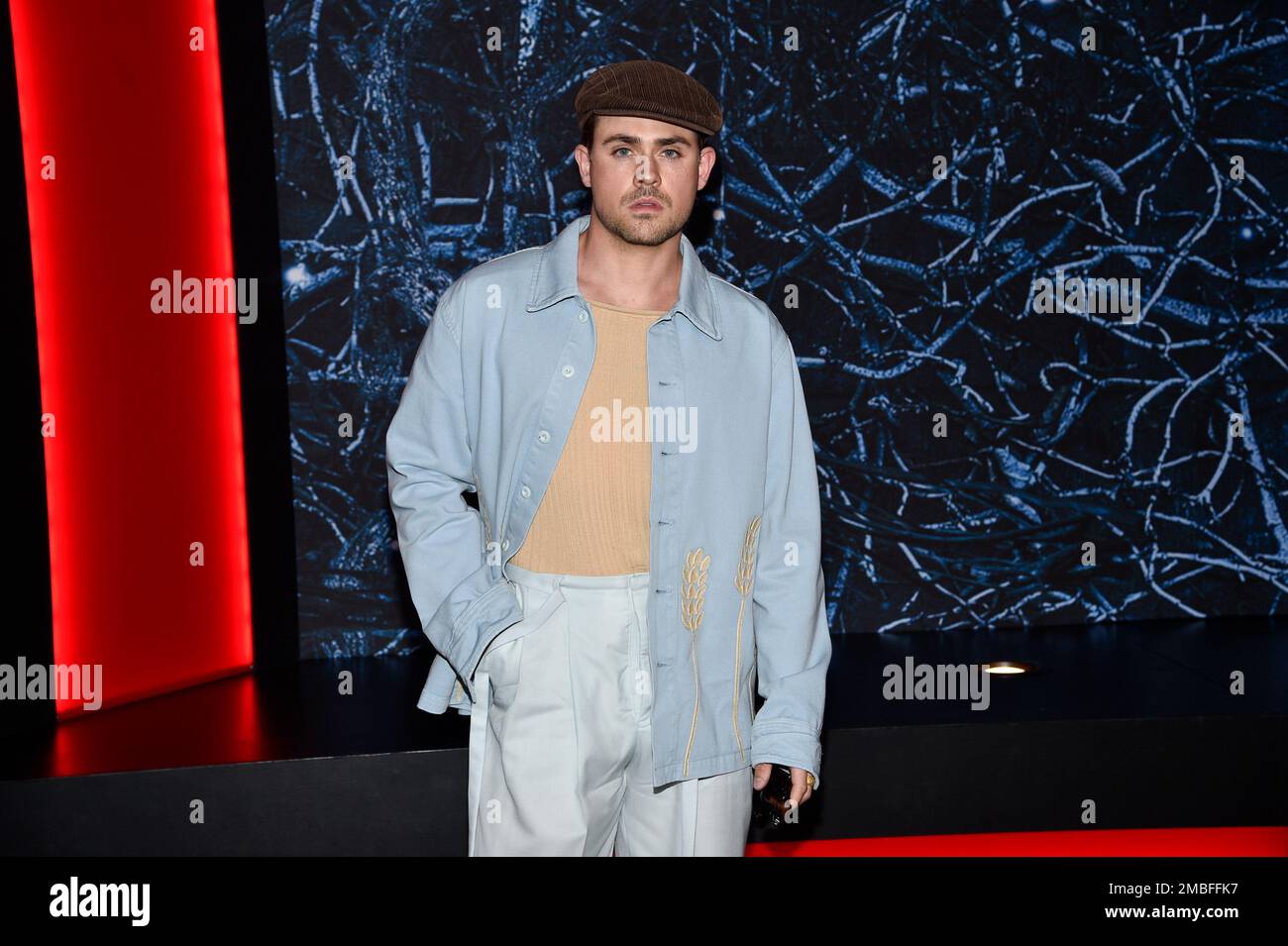 Dacre Montgomery attends the premiere of "Stranger Things" season four ...