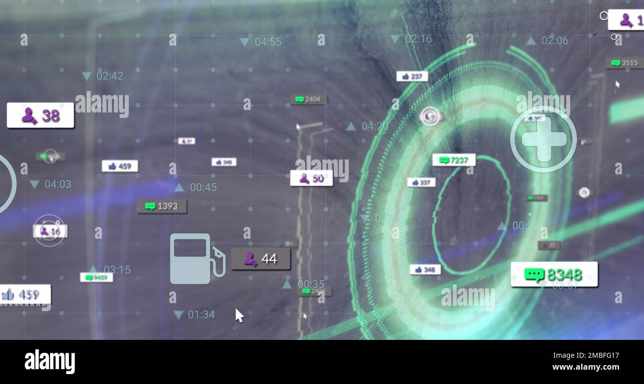 Animation media icons scope scanning hi-res stock photography and ...