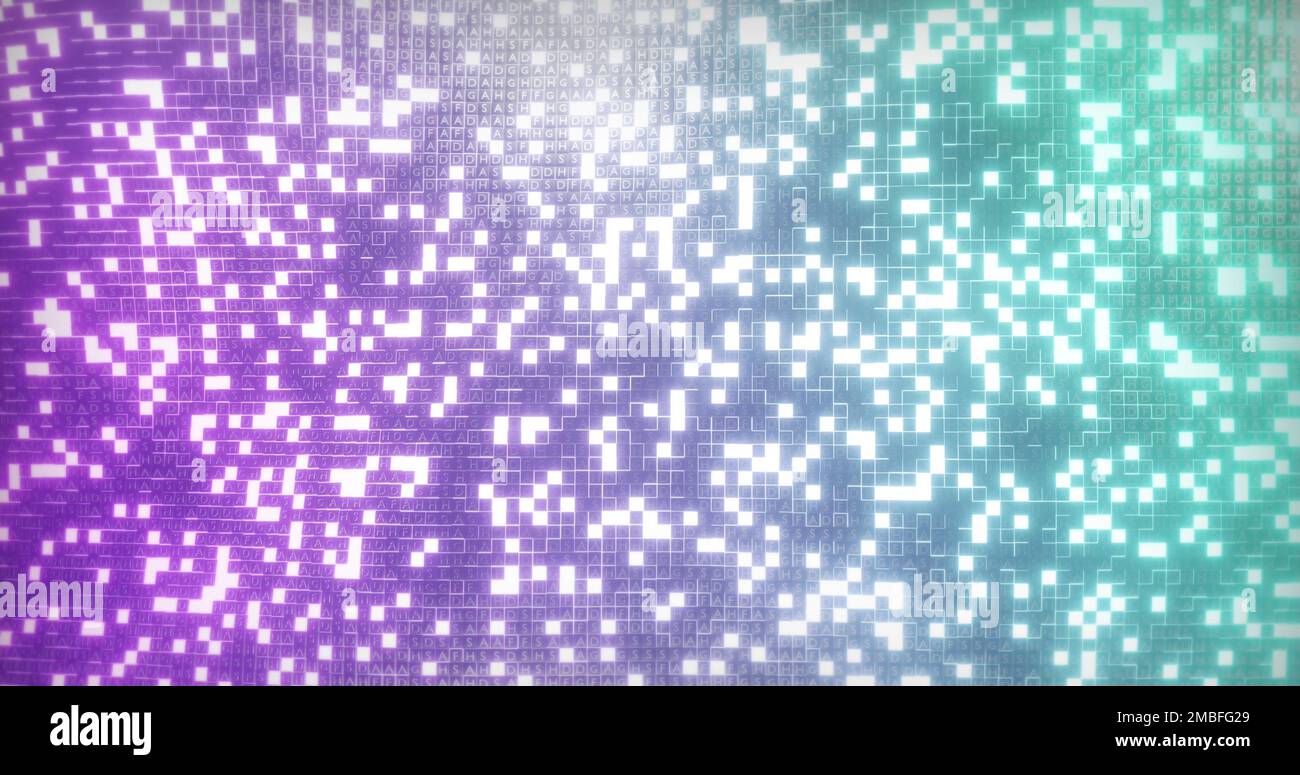 Composition of multiple white spots on purple background Stock Photo ...