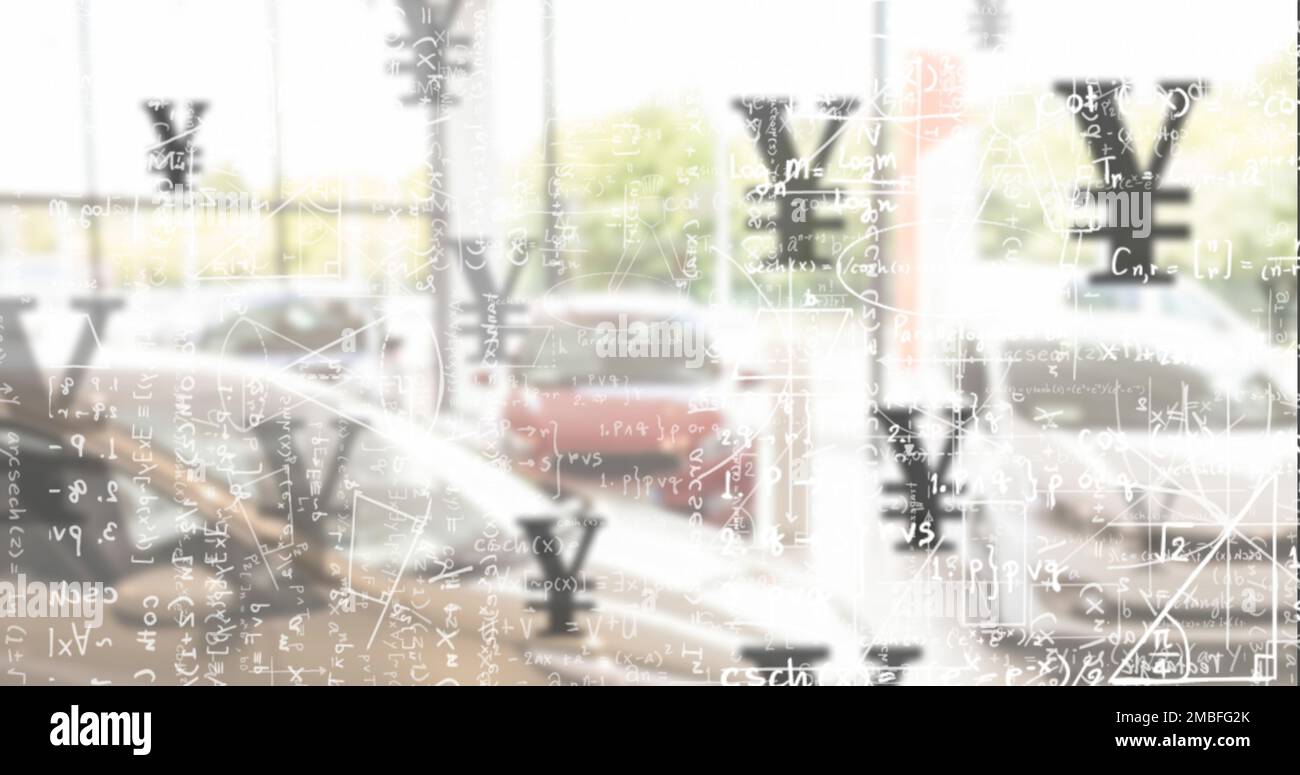 Animation mathematical symbols over equations hi-res stock photography ...