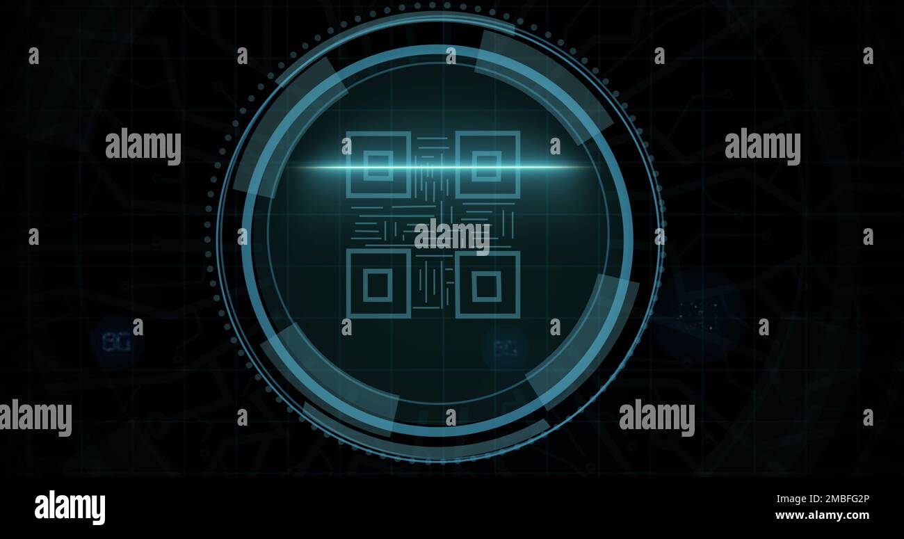 Animation qr code data scanning hi-res stock photography and images - Alamy